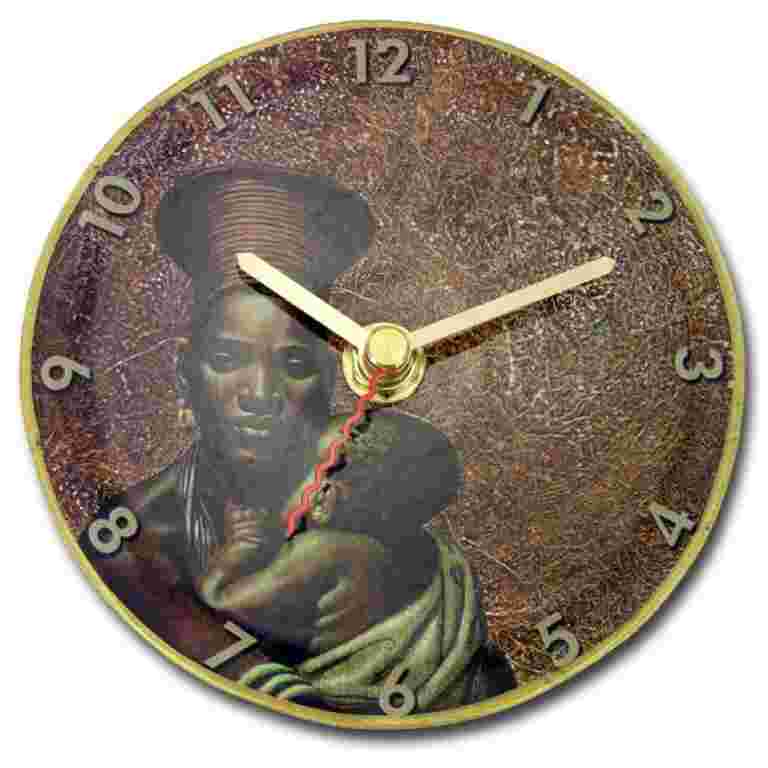 Mini LP Table Clock "Zulu Mother With Child" | (+254) 724572514